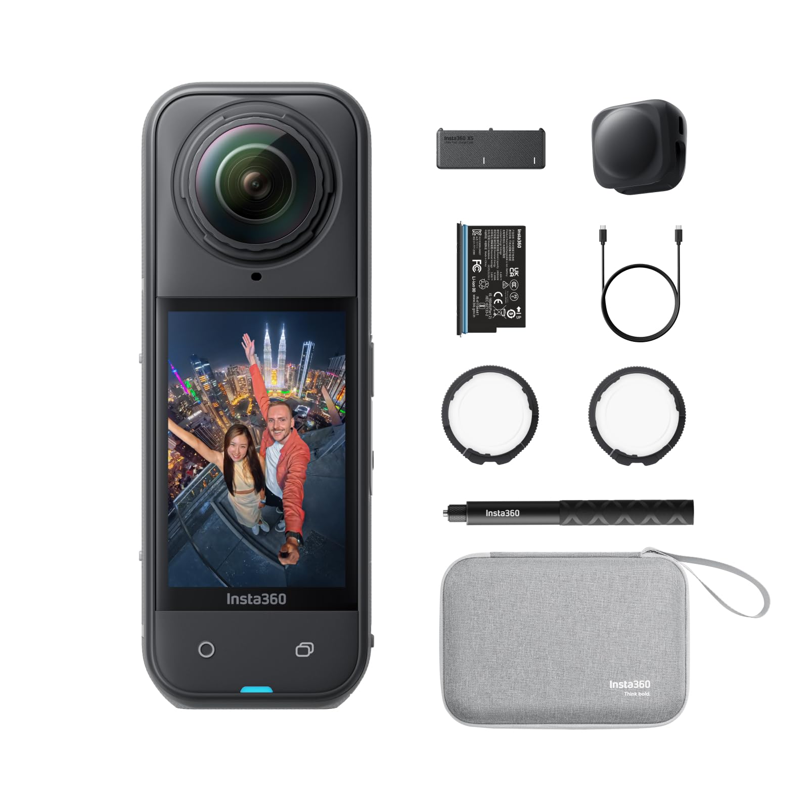 Insta360 X5 Essentials Bundle - Waterproof 8K 360° Action Camera, Lead ...